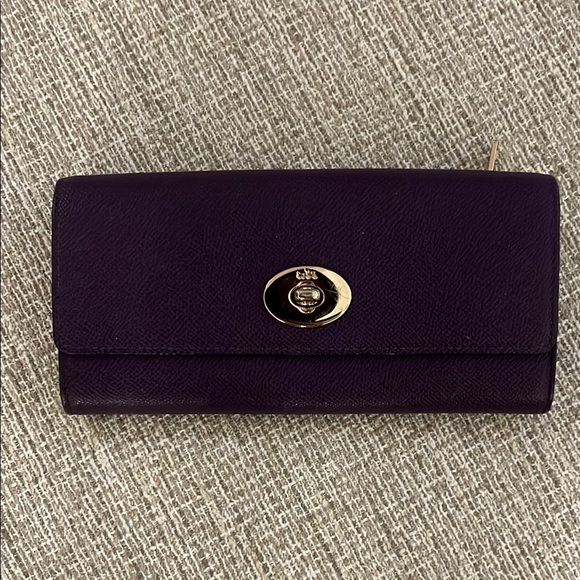 Coach | Bags | Coach Purple Wallet | Poshmark